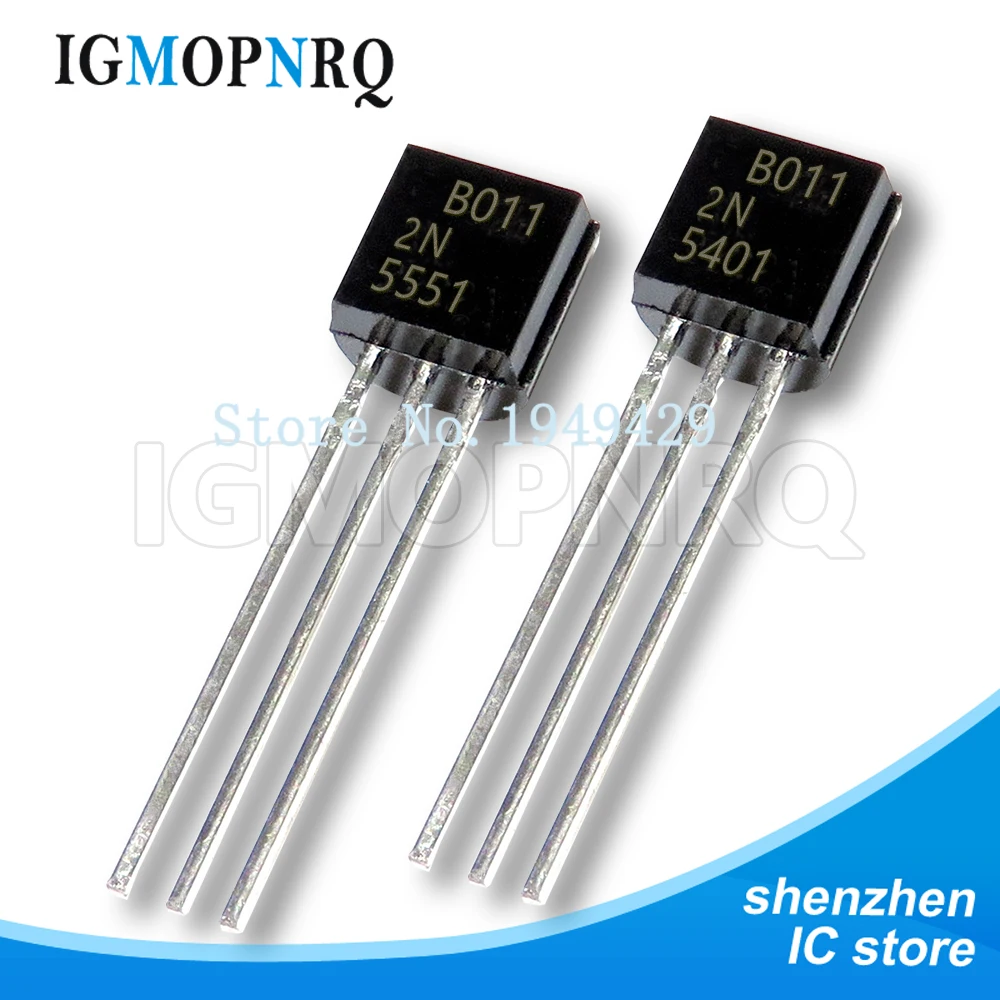 100pcs 2N2222 2N2907 2N3904 2N3906 TO92 2N4401 2N4402 2N5087 2N5088 ...