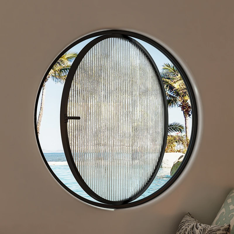 round-Window-Central-Axis-Rotating-Window-round-Glass-Window-Net-Red ...