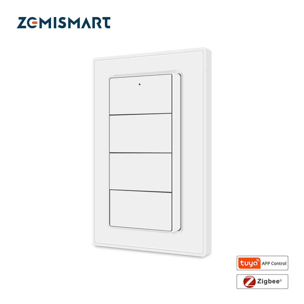 Zemismart-4-Gangs-Zigbee-Wireless-Scene-Switch-Push-Button-Power-by ...