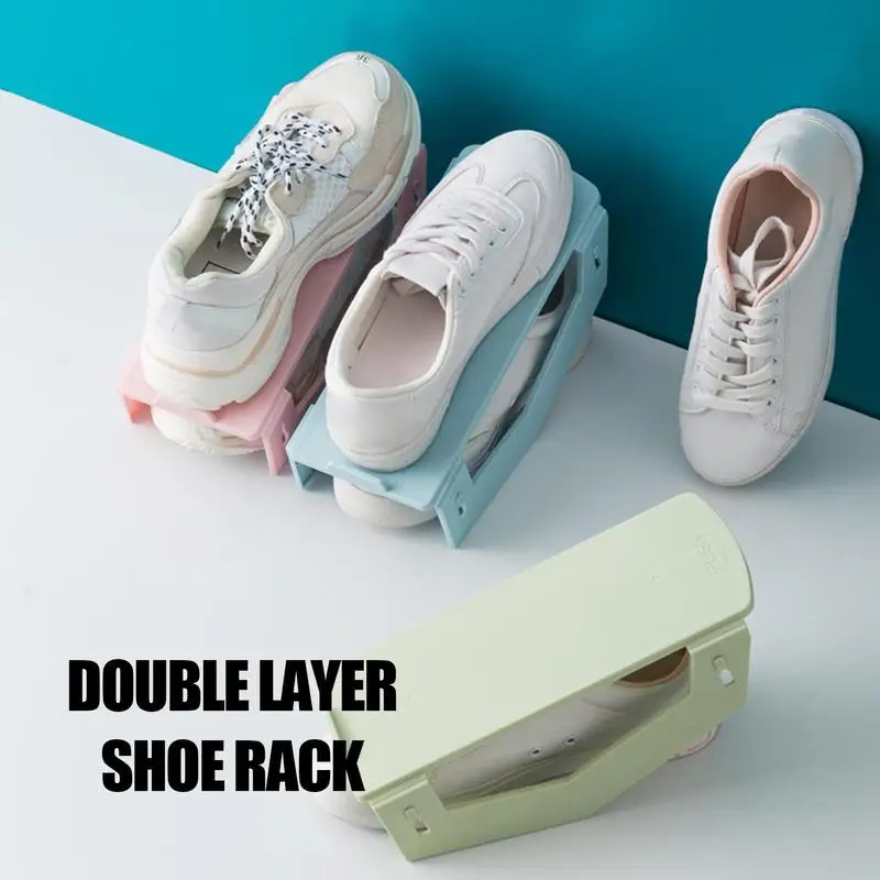 Shoe-Slots-Organizer-For-Closet-Space-Saver-Adjustable-Double-Layer ...