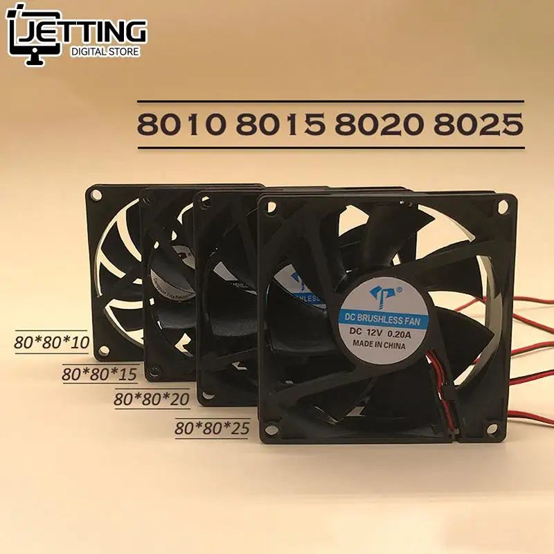 80mm-DC-Brushless-Fans-2PIN-Computer-Case-Cooling-Fan-5V-12V-24V-Sleeve ...
