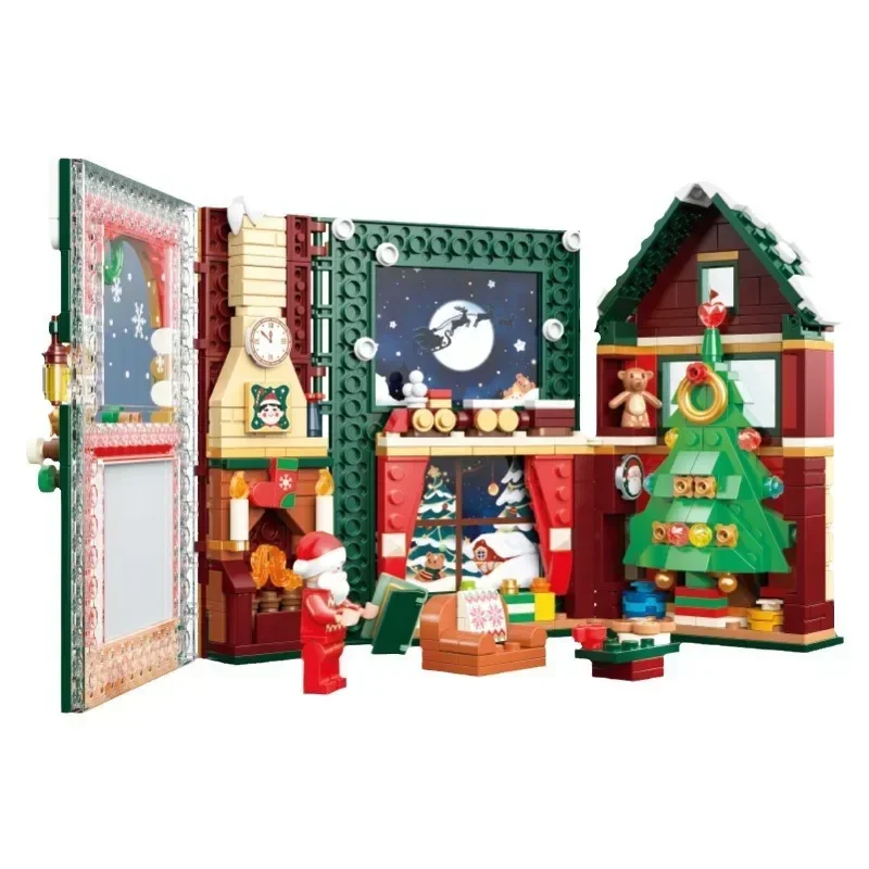 DIY-Christmas-Night-Building-Blocks-Creative-Girl-Album-Book-Bricks ...