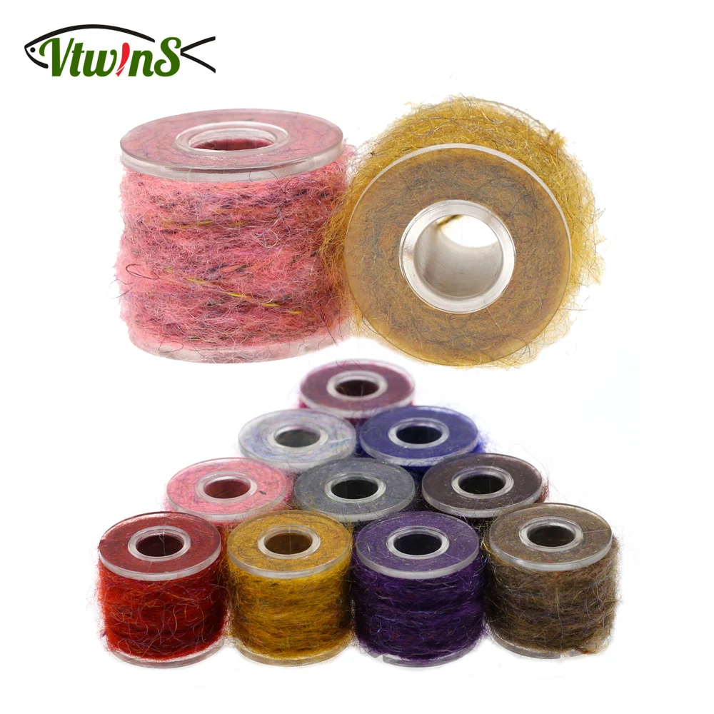 Vwtins Mohair Leech Yarn Synthetic Dubbing Rope Leech Nymphs Streamer ...