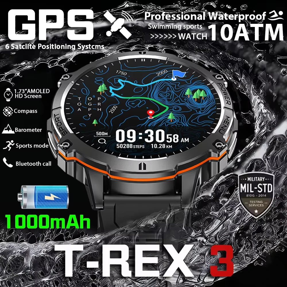 900mah Large Battery Altitude Barometer Compass Outdoor Watches ...