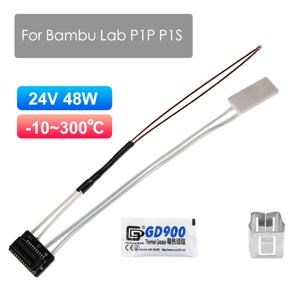 For-Bambu-Lab-P1P-P1S-Thermistor-Ceramic-Cartridge-Heater-for-3D ...
