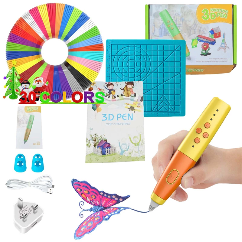 3D Pen Set for Kids 3d Printer Pen Drawing Set Low Temperature PCL ...