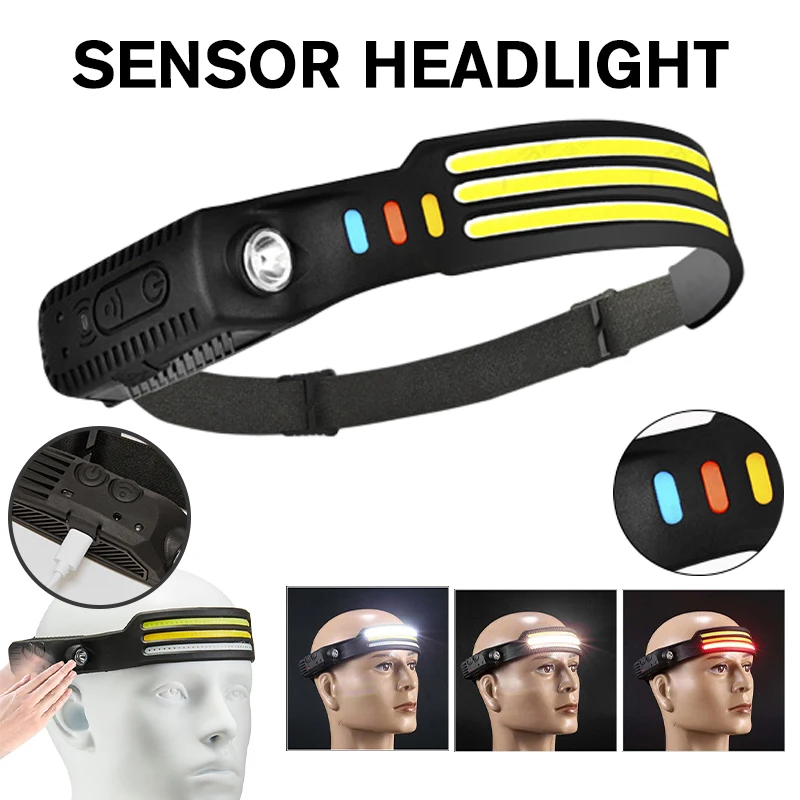 LED-Headlamp-Sensor-Headlight-With-Built-in-Battery-Head-Flashlight-USB ...