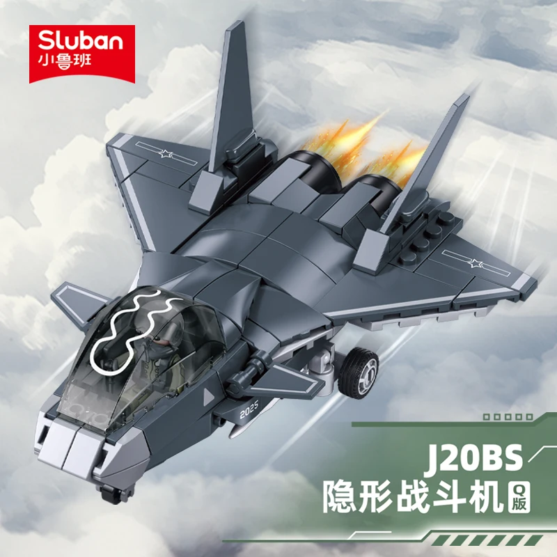 Sluban New Modern Military Stealth Fighter Building Blocks Battle ...