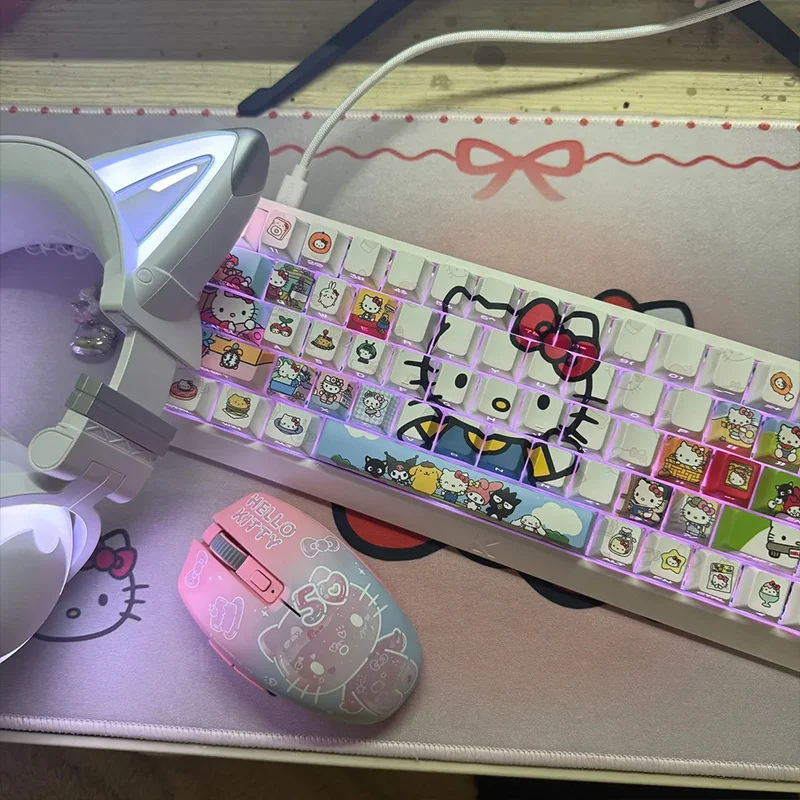Sanrio Hello Kitty Keycaps Cherry Mechanical Keyboard Keycaps Pbt ...