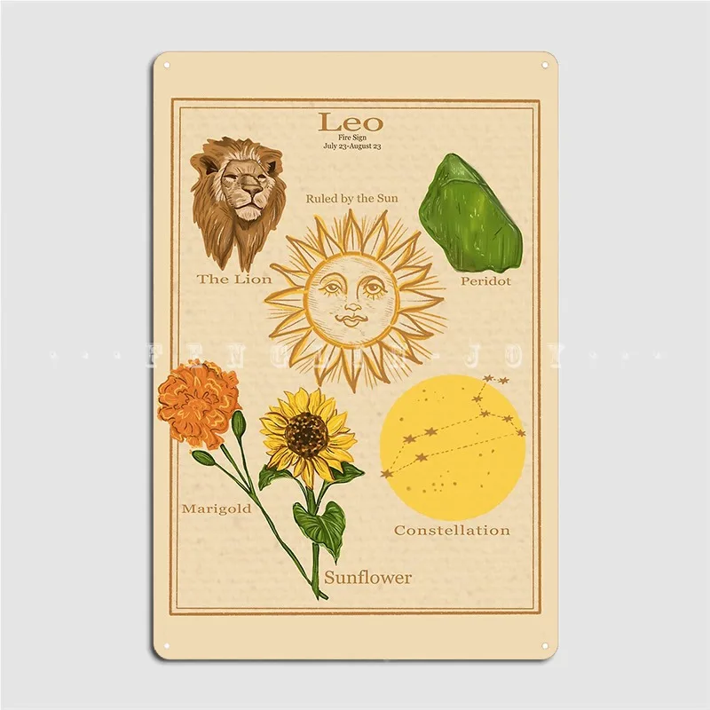 Home & Living Home Décor Custom Leo Metal Sign etna.com.pe