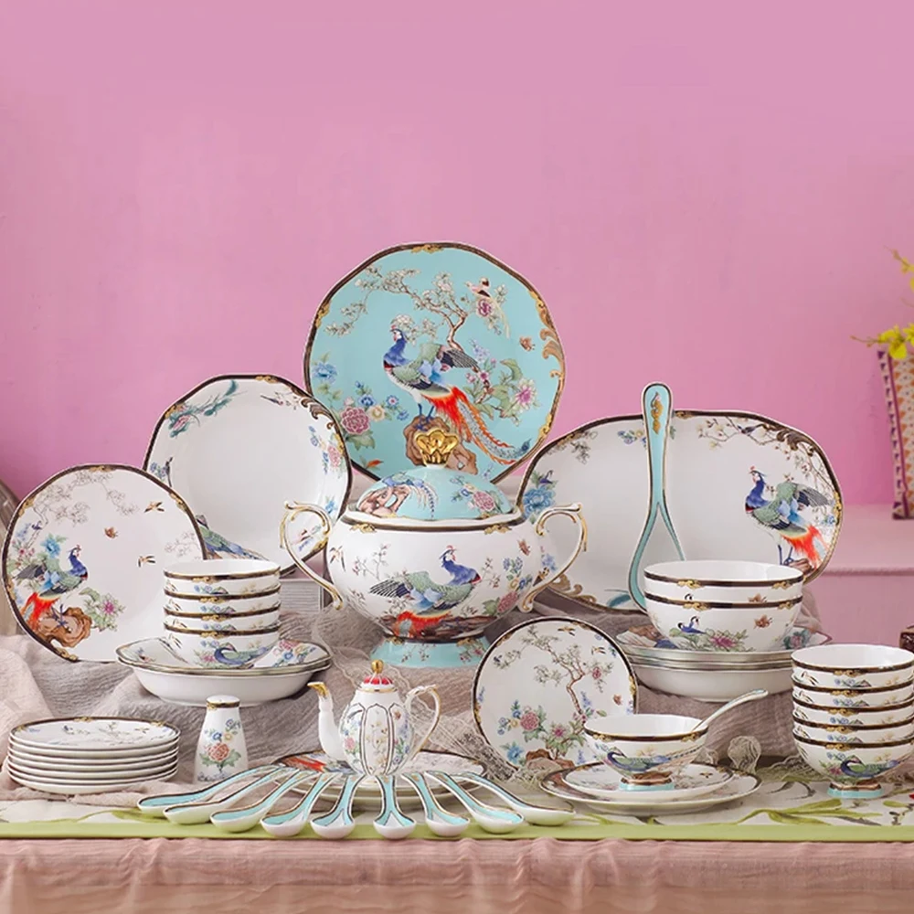 Oriental-Ceramic-Creative-Dinnerware-Set-Soup-Pot-Combination-High-End ...