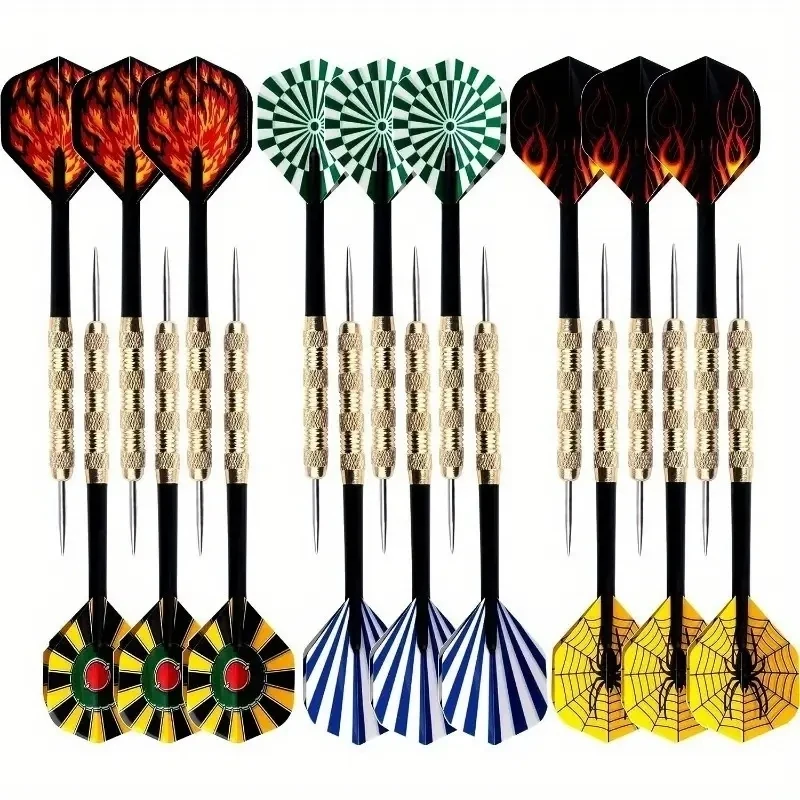 18pcs Professional Darts Combination with Steel Tips Durable Metal ...