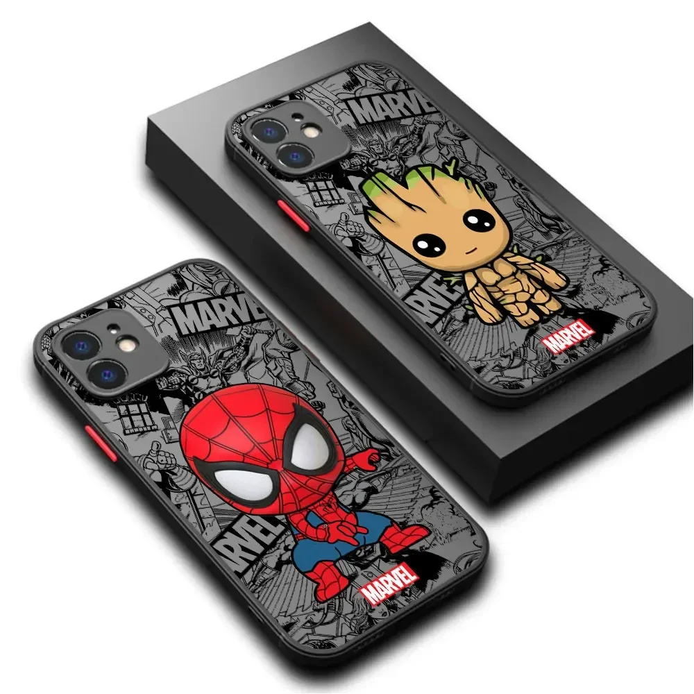 Cartoon-Marvel-Spiderman-Groot-Phone-Case-for-Apple-iPhone-15-Pro-Max ...