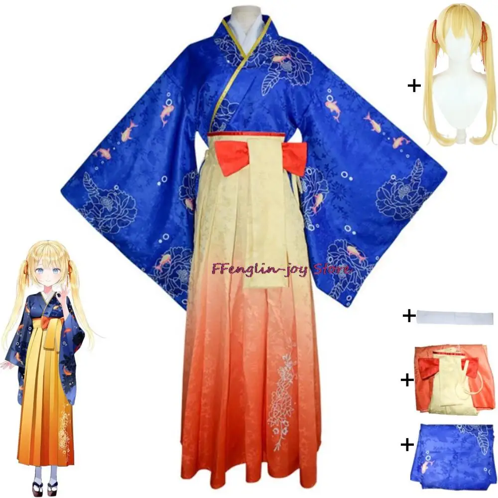 YouTuber VTuber Hololive EN Watson Amelia Ame Cosplay Clothes Wig Anime ...