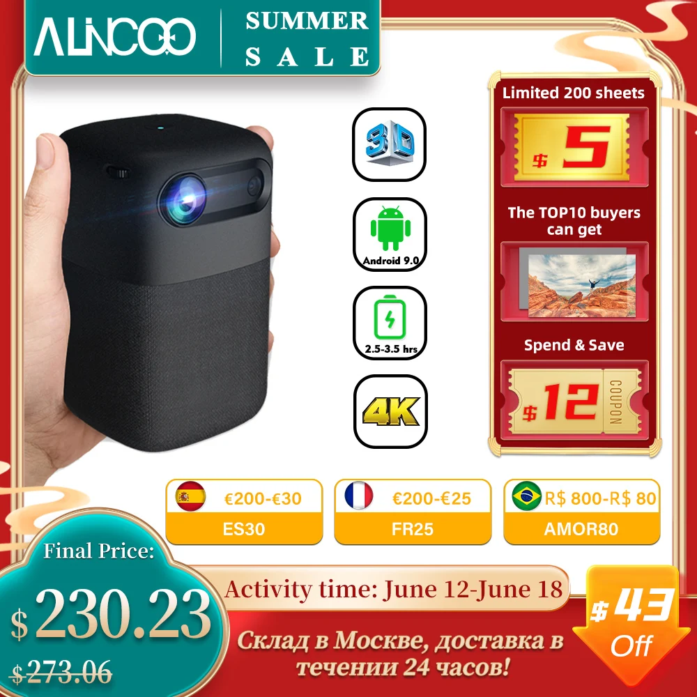 Mini Projector Android Tv Home | Projector Android 9 Wifi 3d 4k - S10 ...