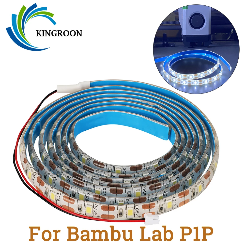 For Bambu Lab p1p Led Light Strip 3D Printer Parts 1.5/4.5M Can be Cut ...