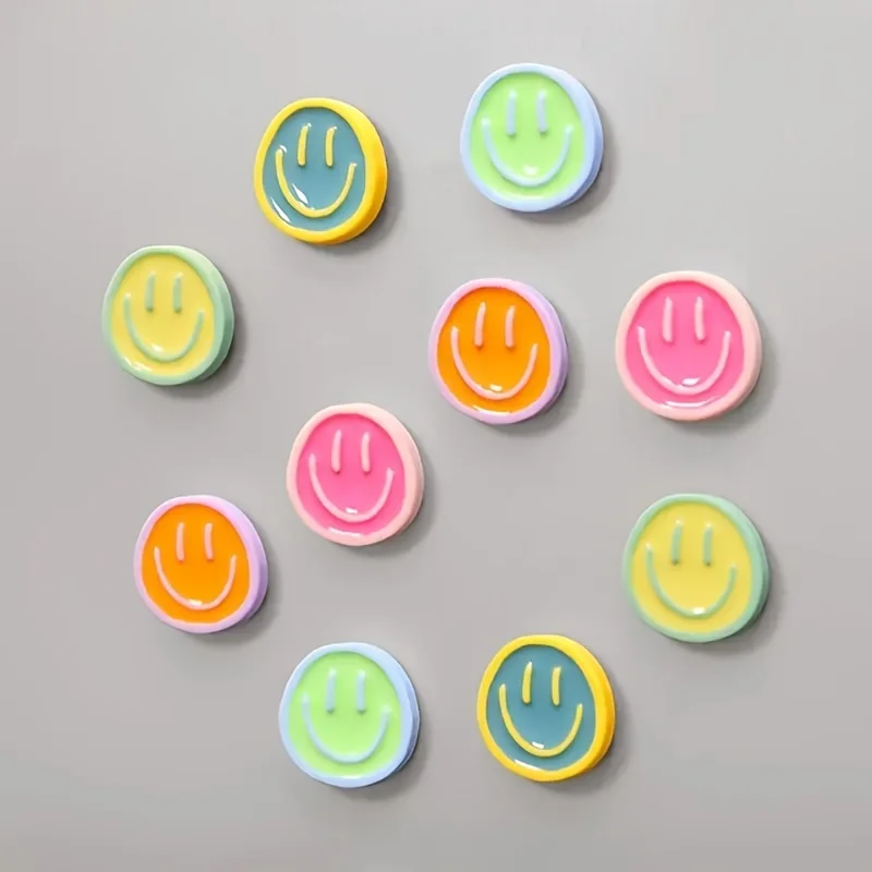 10 Pcs Cartoon Smile Face Refrigerator Magnets, Cute Decorative Fridge ...