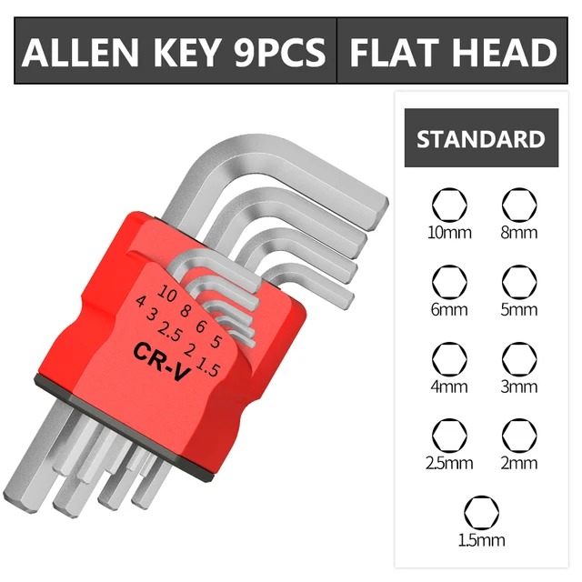 Mechanical maintenance Hexagon wrench set Single socket head ...