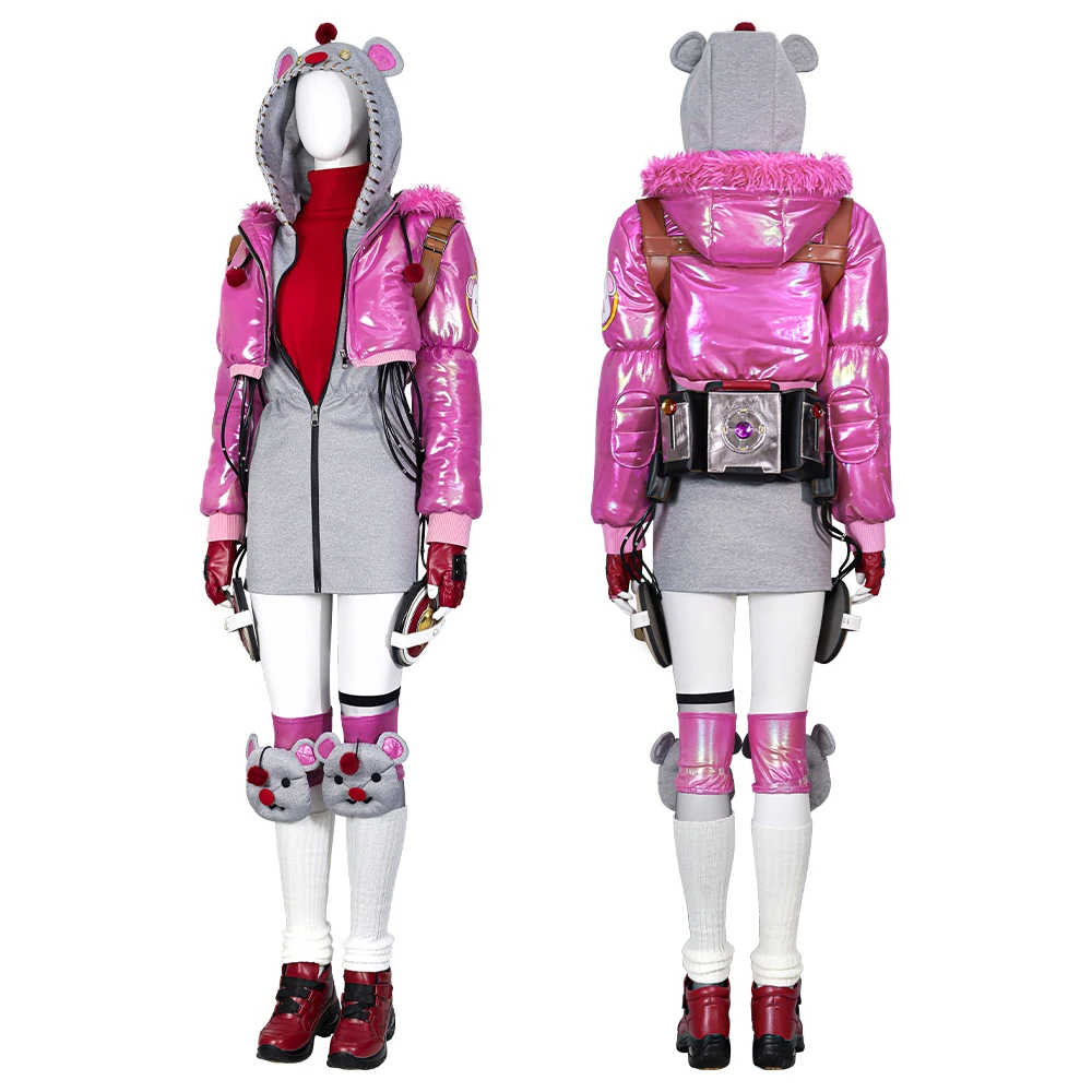 Game Apex Wattson Cosplay FF7 Costume Women Girls Fancy Battle Uniform ...