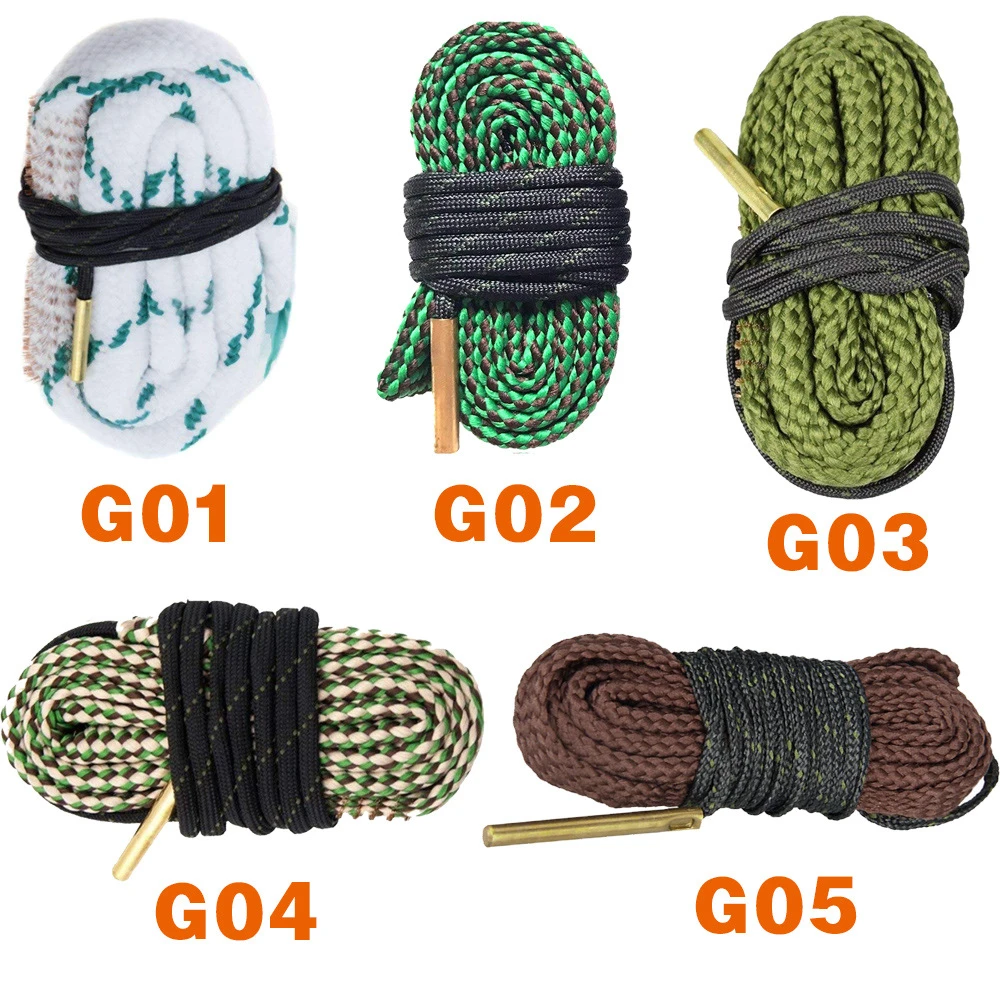 Gun Barrel Wipe Cleaning Rope 12 Gauge .308 Cal .223 Cal Caliber Gun ...