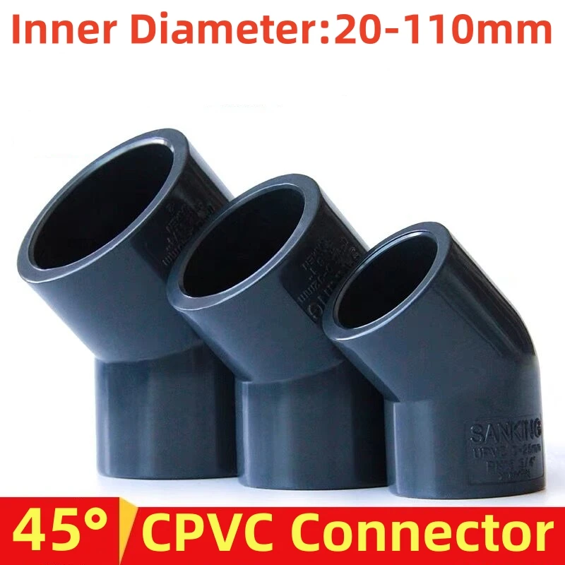CPVC-Connector-45-Degrees-Elbow-Aquarium-Fish-Tank-Pipe-Joints-Garden ...