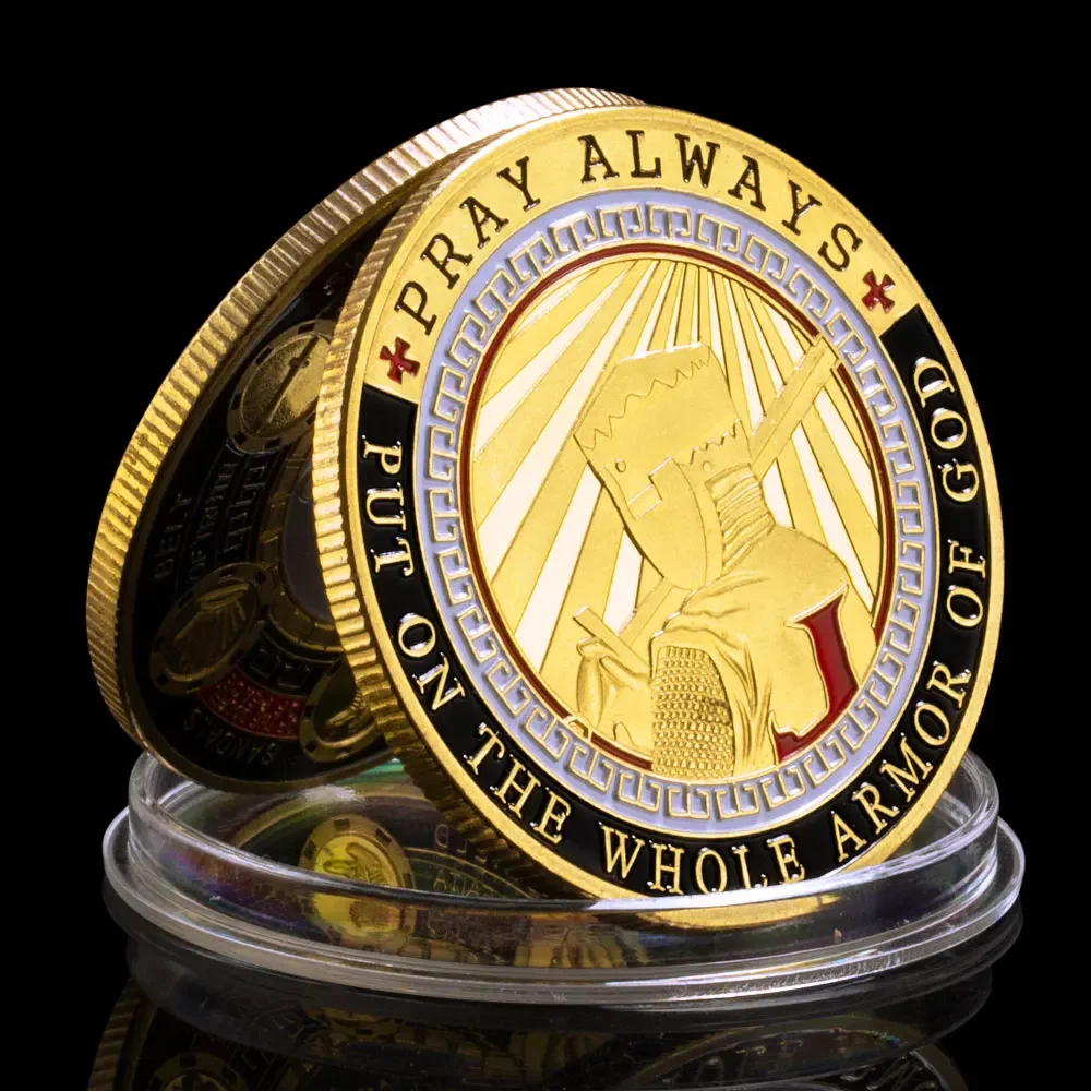 Put-on-The-Full-Armor-of-God-Challenge-Coin-Pray-Always-Souvenir ...