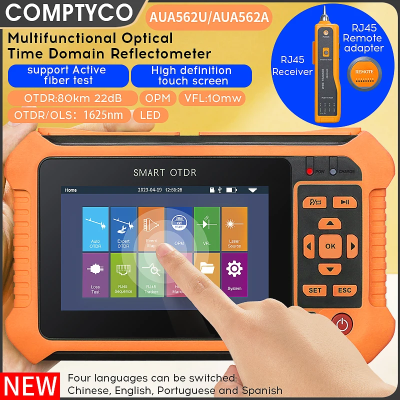 AUA 565/500/501/516/562U/A OTDR 1650nm 22dB Fibra Óptica Refletômetro ...