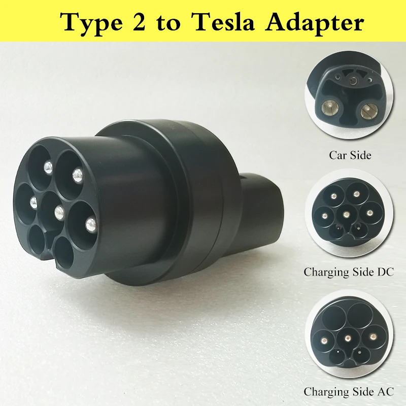 Type-2-to-Tesla-DC-AC-Adapter-200A-5pin-7-pin-Electric-car-vehicle-CCS2 ...
