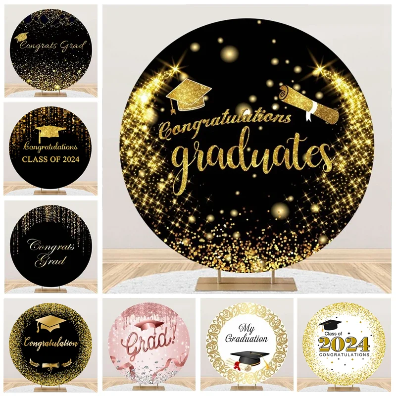 Class-of-2024-Graduation-Party-Photography-Backdrop-Cover-Bachelor-Cap ...