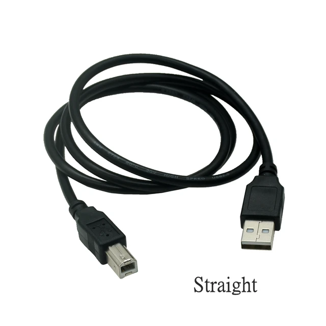 USB 2.0 A Male to USB B Male Type B BM Cable Up Down Left Right Angle ...