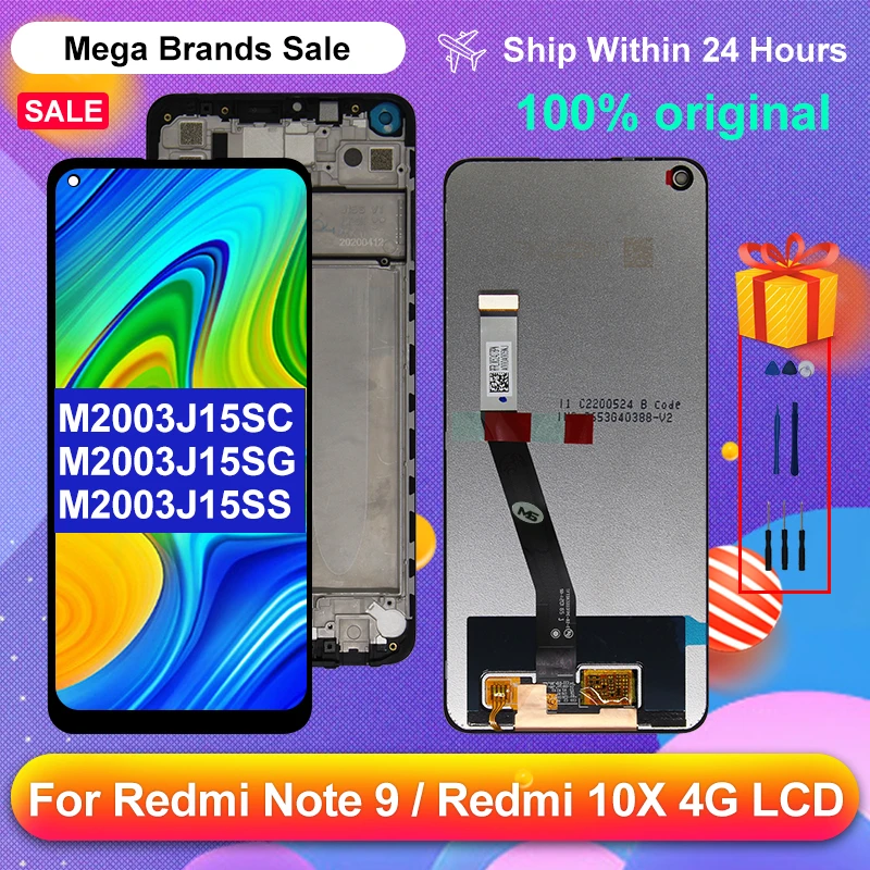 6.53" Original For Xiaomi Redmi Note 9 Lcd Display Screen Replacement ...