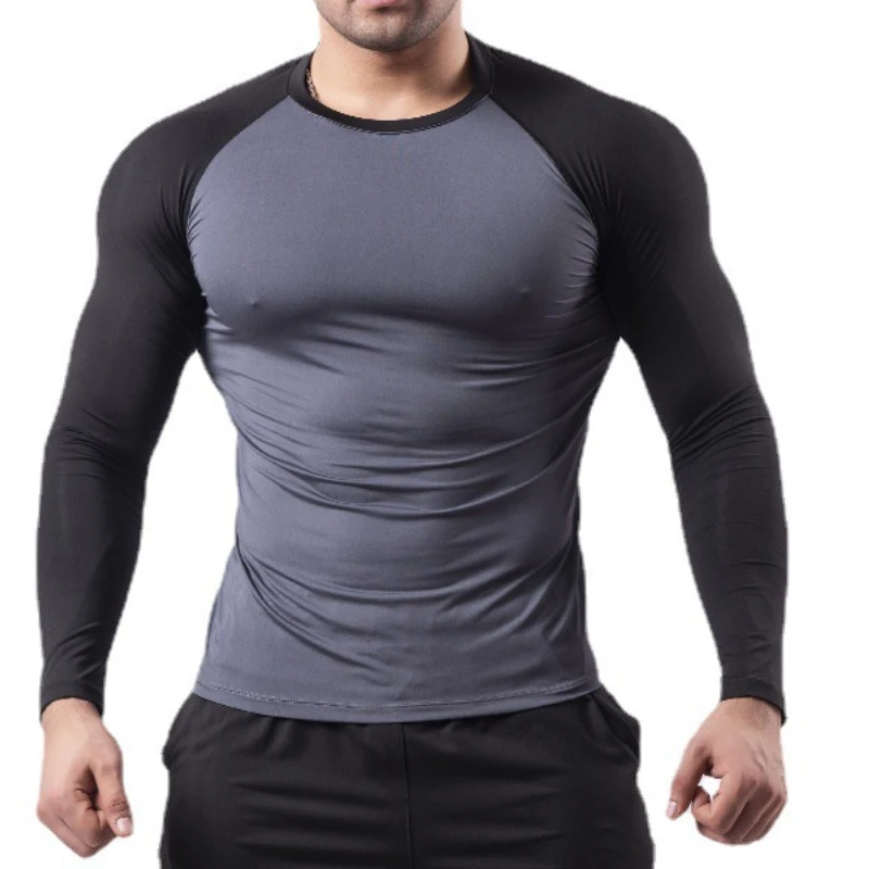 Fitness-Shirt-Men-T-Shirt-Sport-Compression-Long-Sleeve-Tight ...