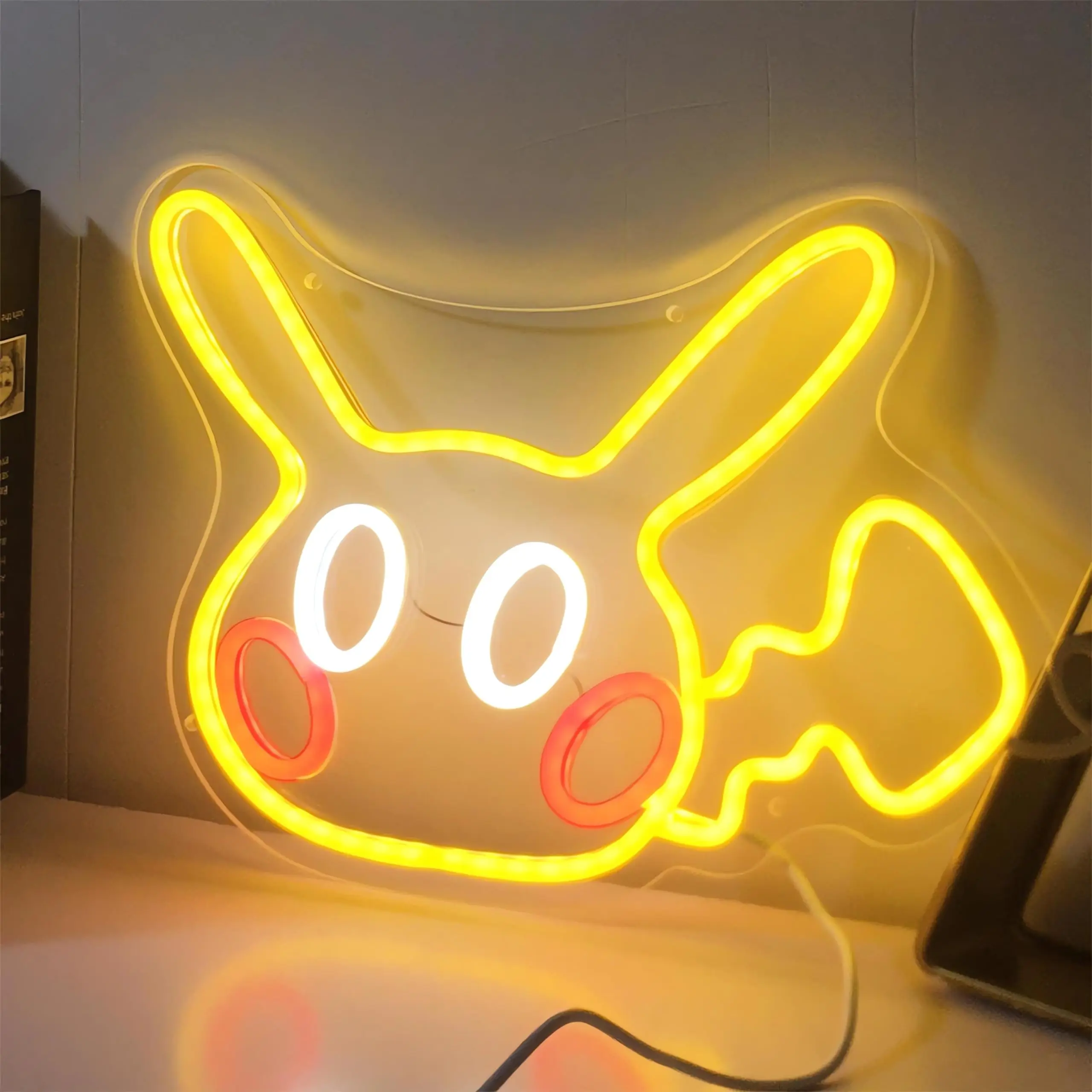 Letrero-de-ne-n-de-Pikachu-para-decoraci-n-de-pared-alimentada-por-USB ...