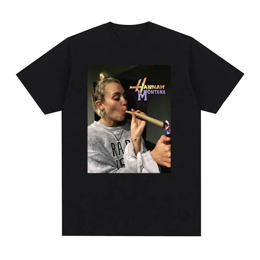Ethan-Peters-Hannah-Montana-Marijuana-Funny-Smoking-T-shirt-Women-and ...