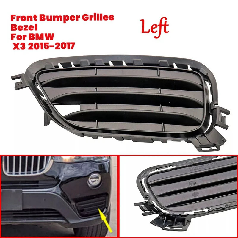 1Pair-Car-Front-Bumper-Grilles-Bezel-For-BMW-X3-2015-2017-51117347945 ...