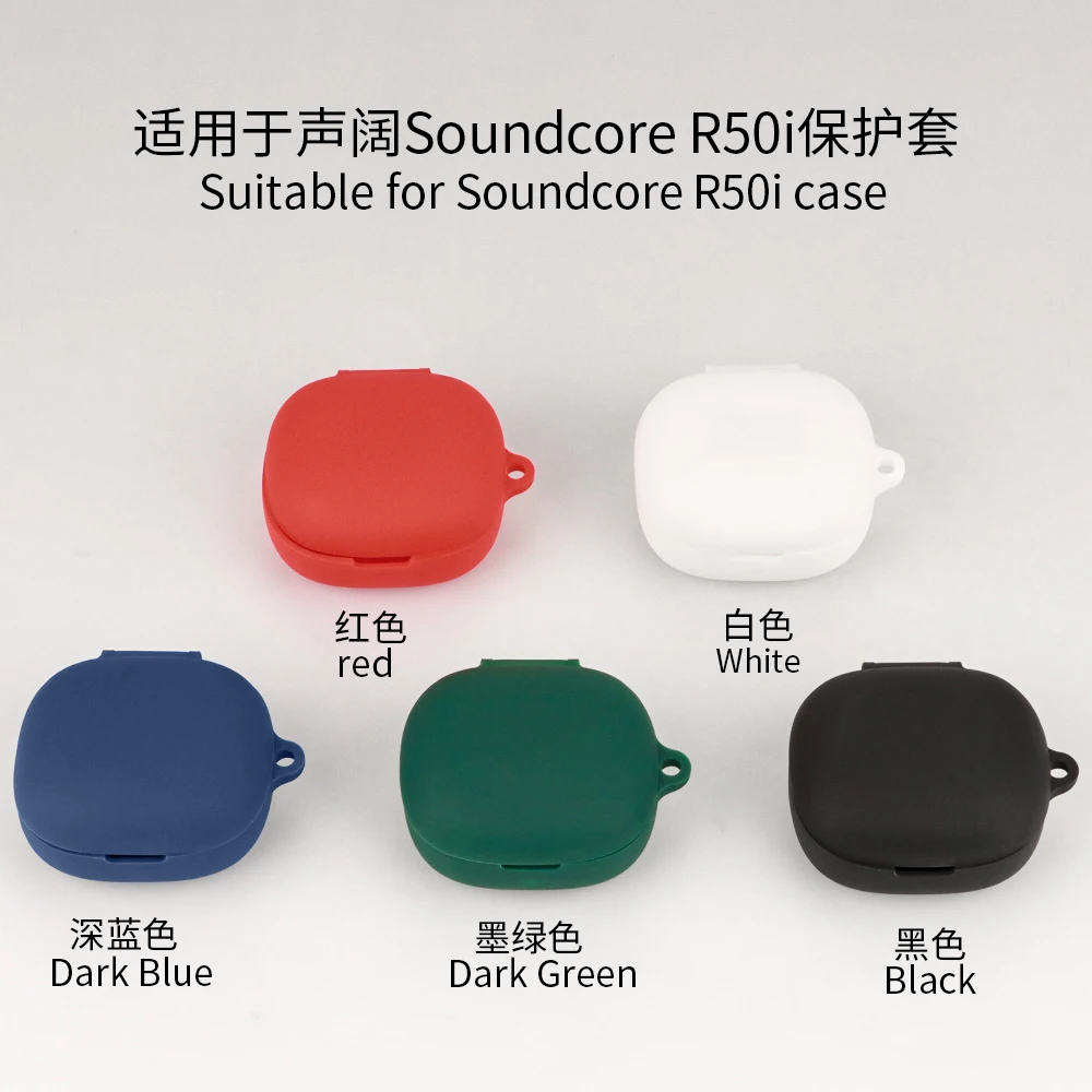 For-Anker-Soundcore-R50i-Case-Cartoon-solid-color-silicone-soft-case ...