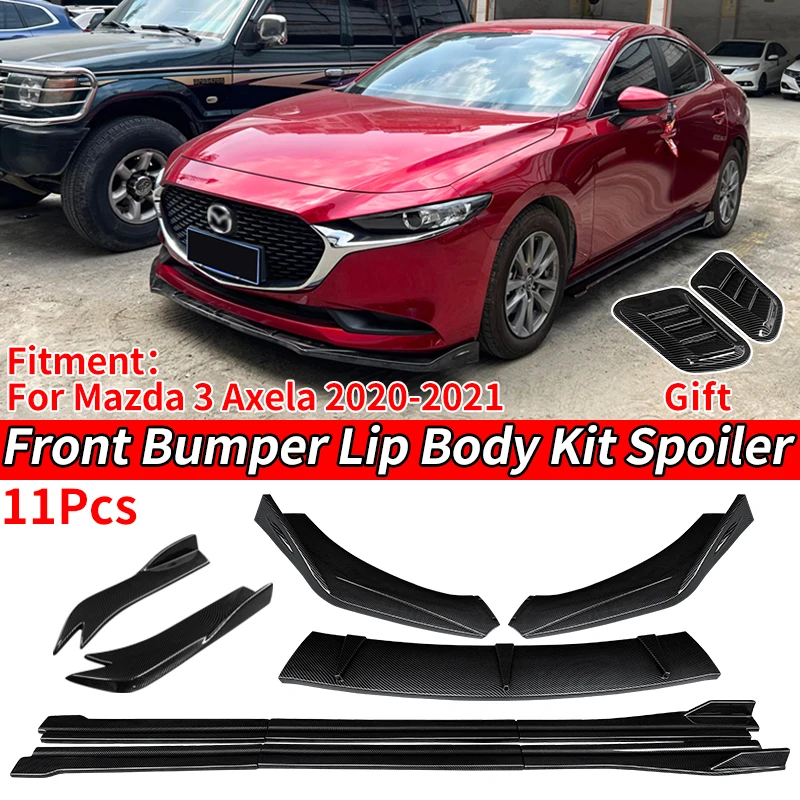 Car-Front-Bumper-Splitters-Lip-Body-Kit-Spoiler-Side-Skirts-Extensions ...