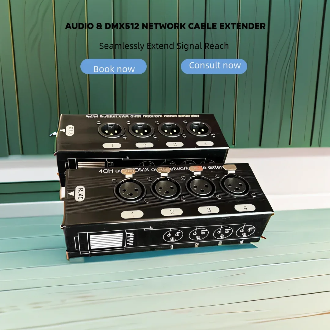 4-Channel-3-Pin-XLR-Audio-and-DMX512-over-Network-Cable-Extender-DMX512 ...