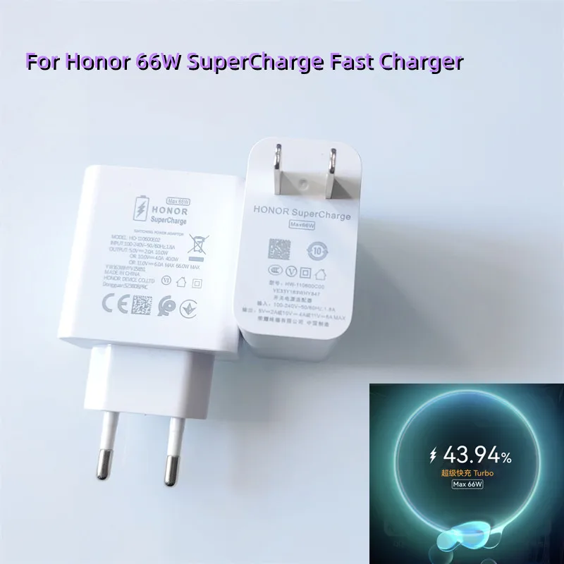 EU-US-Plug-Original-HONOR-66W-SuperCharge-Fast-Charger-Power-Adapter-6A ...
