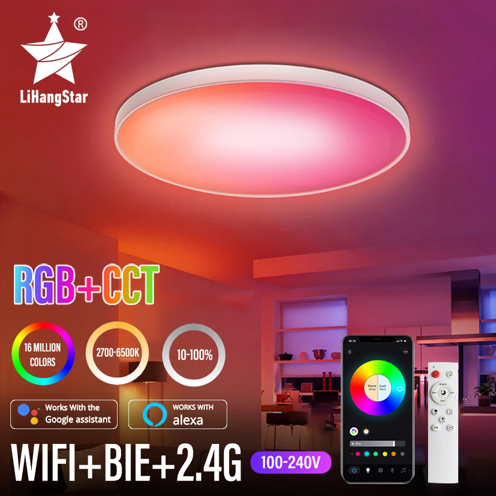 48W-LED-WIFI-Smart-Ceiling-Light-RGB-CCT-with-App-Dimmable-Color ...