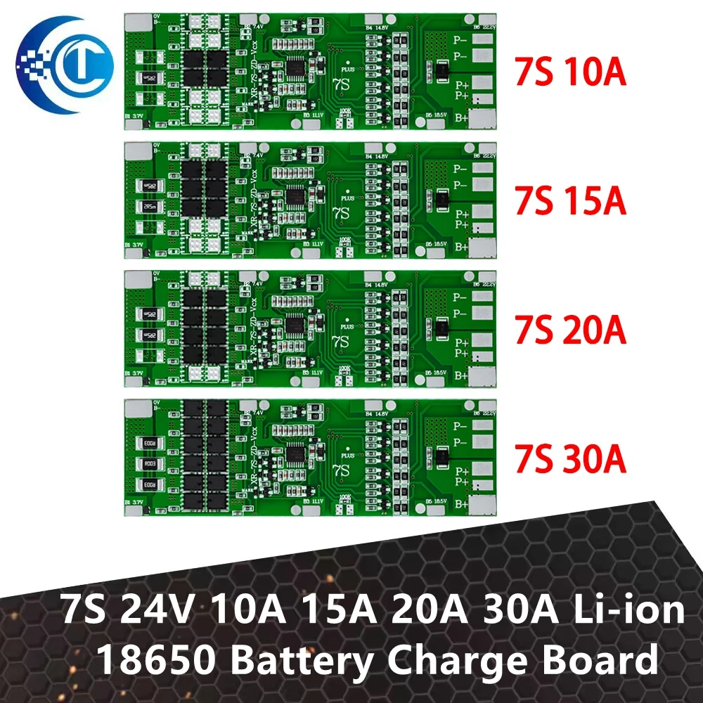 BMS-7S-24V-10A-15A-20A-30A-Li-ion-18650-Battery-Charge-Board-With ...