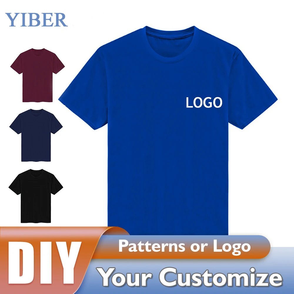 Customize-Your-Design-Brand-Men-Women-T-shirt-100-Cotton-Short-Sleeve-O ...