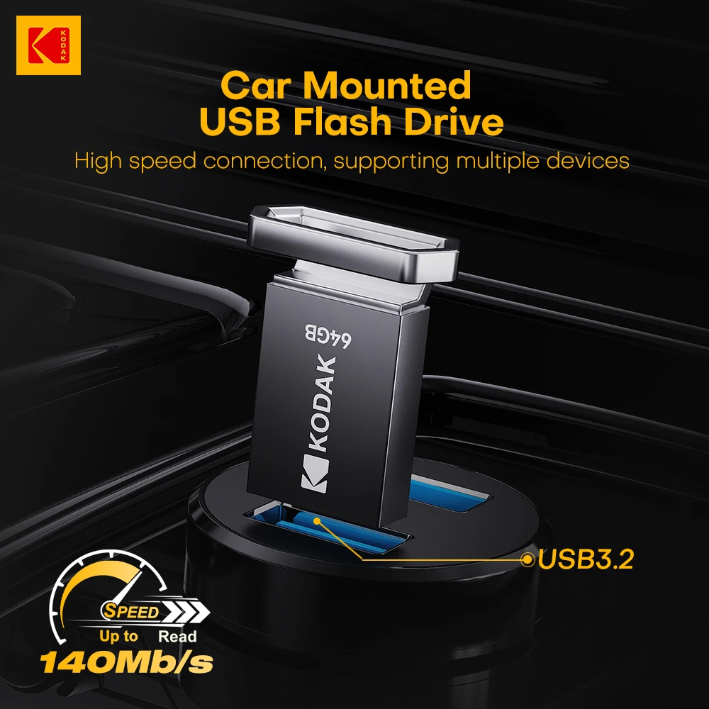 Kodak Car Mounted USB Flash Drive 32gb 64gb 128gb USB3.2 Gen 1 Mini ...