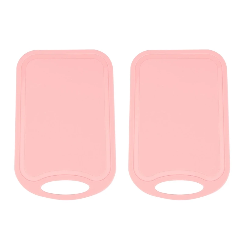2X Plastic Chopping Block Meat Vegetable Cutting Board Non-Slip Anti ...