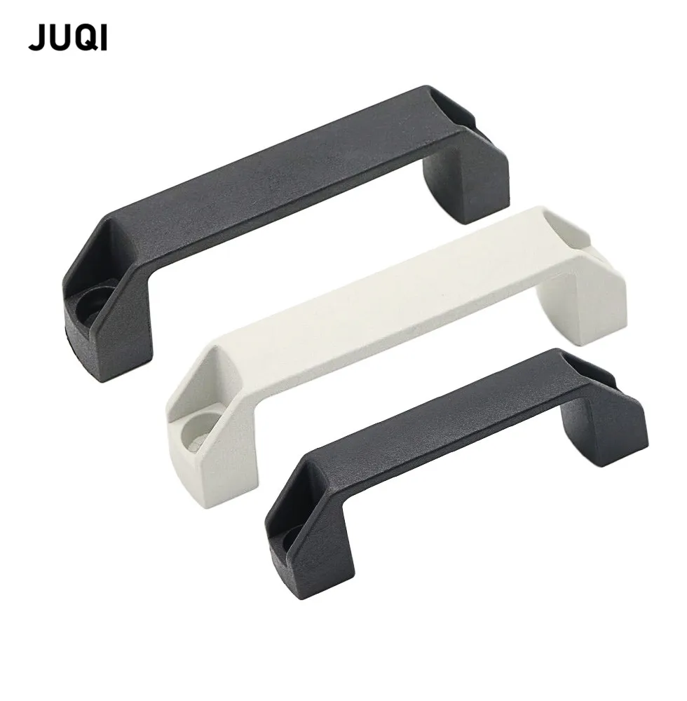 LS522 middle cabinet square bridge handle black and white nylon plastic ...