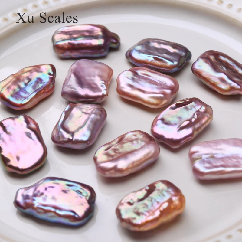 100-Natural-Freshwater-Pearl-15-20mm-Colored-Purple-Irregular-Baroque ...