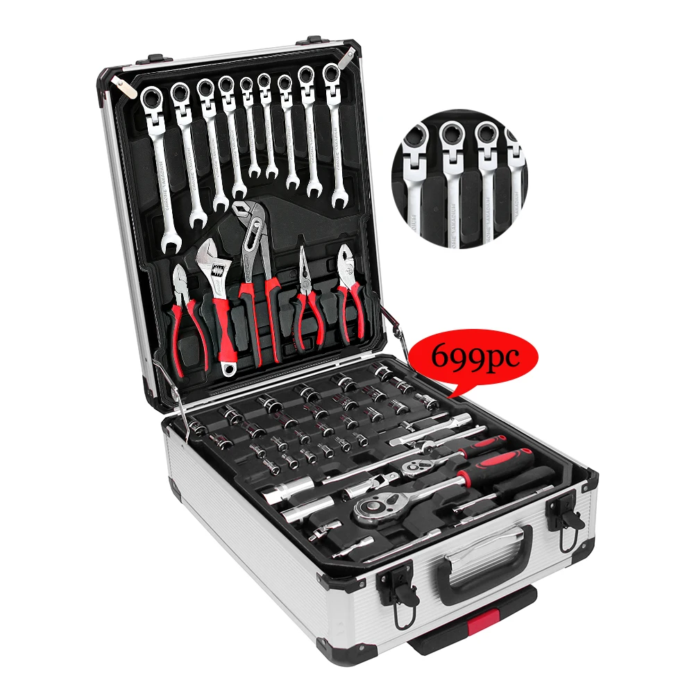 699Pcs-D5-Ratchet-Wrench-Socket-Set-Hand-Tool-Combination-Kit-Car ...