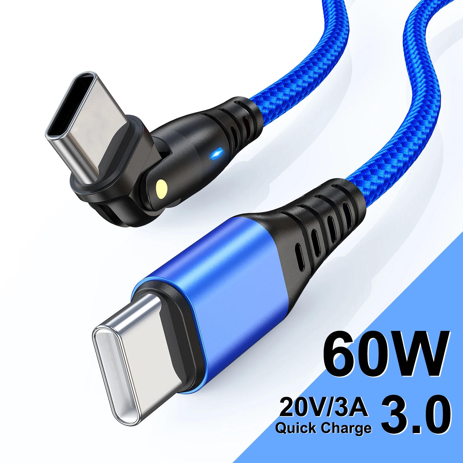 60W-PD-180-Rotate-Type-C-To-Type-C-Fast-Charging-Cable-For-iPhone-15 ...