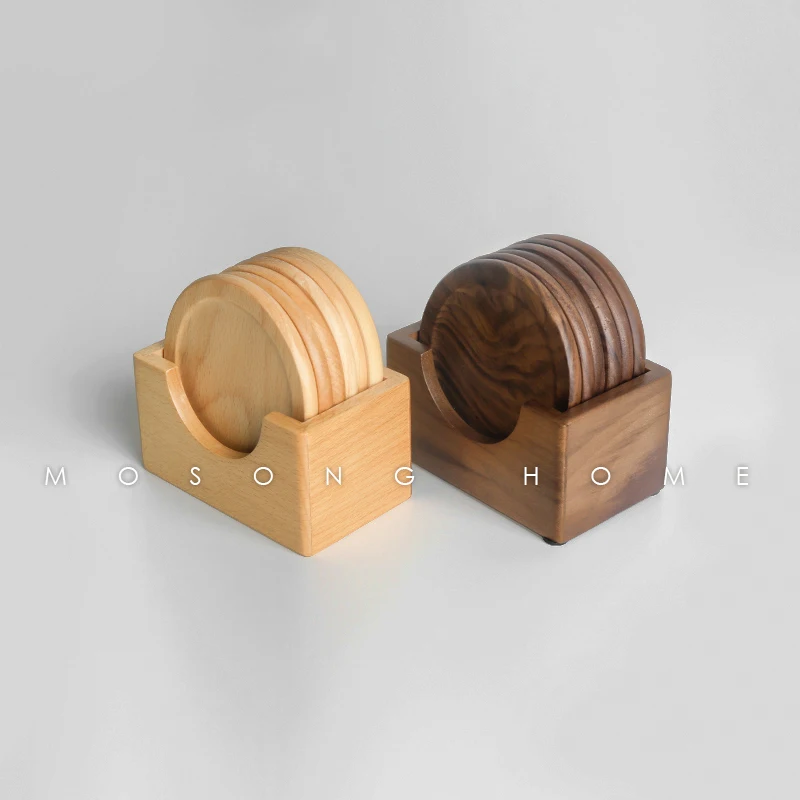 Black-walnut-tea-cup-pad-insulation-pad-creative-coffee-coaster-set-Cup ...