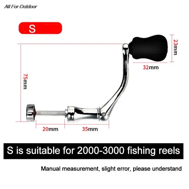 Metal Reel Replacement Power Handle Fishing Reel Handle Knob Spinning ...